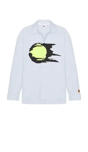 Nike Club Rules Oxford Long Sleeve Shirt In Blue