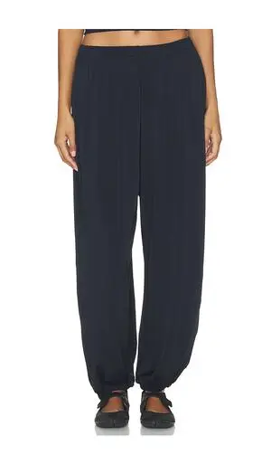 NIKESKIMS Stretch Knit Harem Pants In Black - Obsidian