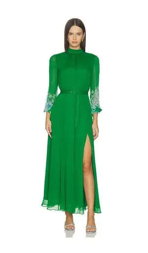 Saloni Jacqui-d Dress In Green