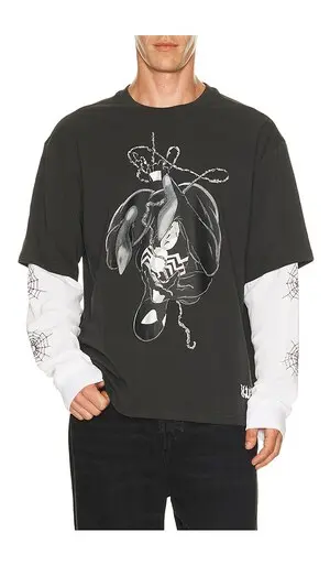 HUF X Spider-man Web Long Sleeve Double Layer Top