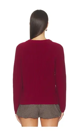 525 America Jane Pullover Sweater In Burgundy