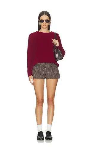 525 America Jane Pullover Sweater In Burgundy