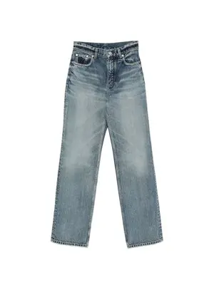 Alaïa Straight-leg Faded Wash Denim Jeans