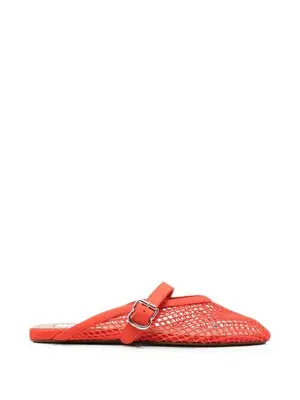 Alaïa Fishnet Slip-on Slippers - Orange