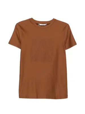 Max Mara Logo Cotton T-shirt - Brown