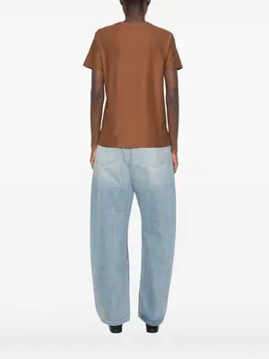 Max Mara Logo Cotton T-shirt - Brown