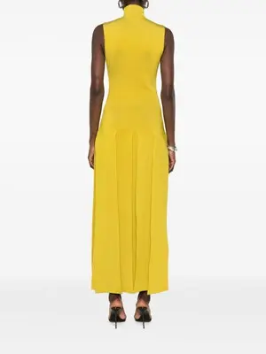 Alaïa Pleated Maxi Dress - Yellow