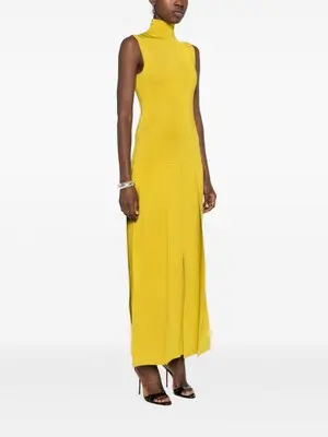 Alaïa Pleated Maxi Dress - Yellow