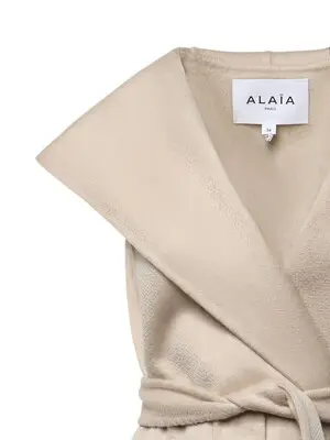 Alaïa Cashmere Hooded Jacket - Beige