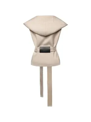 Alaïa Cashmere Hooded Jacket - Beige