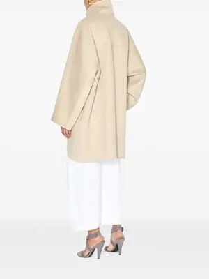 Alaïa Cashmere Asymmetric Coat - Beige