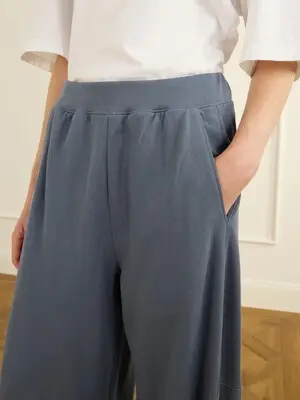 Tibi Winslow Cotton Jersey Wide-leg Track Pants