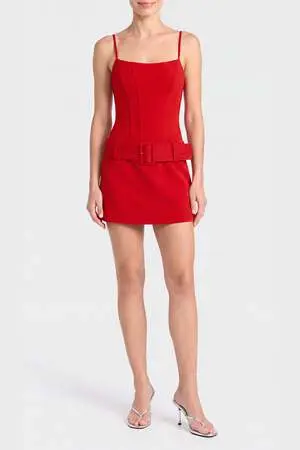 Amanda Uprichard Alva Romper With Belt
