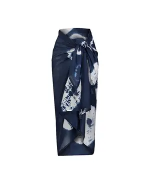 MER ST. BARTH Cotton Saline Pareo - Navy