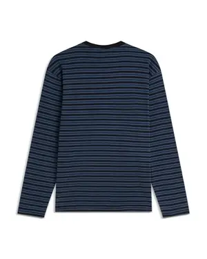 Scotch & Soda Textured Jacquard Stripe Long Sleeve Tee