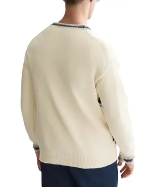 Scotch & Soda Intarsia Knit Flower Cardigan Sweater