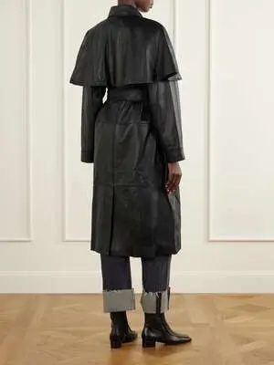 Sea Caitlin Belted Leather Trench Coat