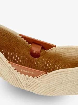 Loewe Paula's Ibizaswing Leather And Raffia Shoulder Bag