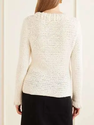 Proenza Schouler Textured Jacquard Wool-blend Cardigan - Off-white