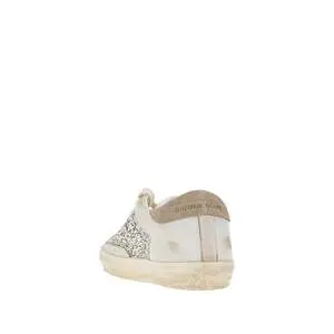 GOLDEN GOOSE Leather Glitter Super-star Sneakers