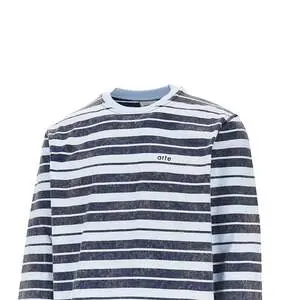 ARTE Cotton T-shirt With Striped Motif