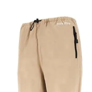 Miu Miu Washed Gabardine Drawstring Pants