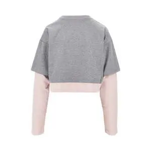 Miu Miu Layering Effect Cropped T-shirt