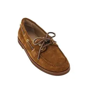 GIANVITO ROSSI Suede Boat Shoes - Brown