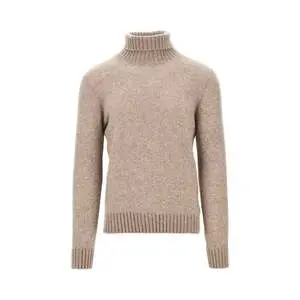 PIACENZA CASHMERE 1733 Cashmere Blend Turtleneck Sweater - Beige