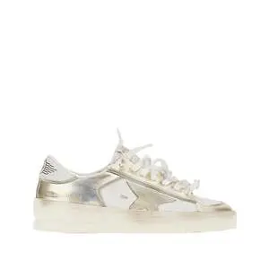 GOLDEN GOOSE Stardan Leather Sneakers With Metallic Accents