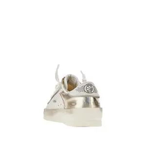 GOLDEN GOOSE Stardan Leather Sneakers With Metallic Accents