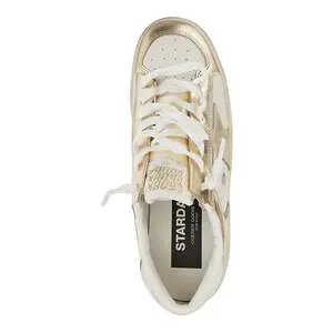 GOLDEN GOOSE Stardan Leather Sneakers With Metallic Accents