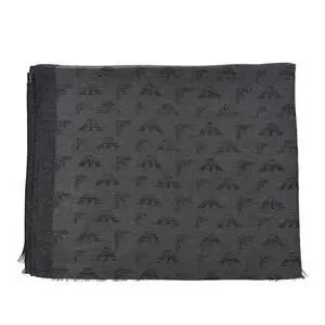 Emporio Armani Viscose-blend Scarf With Eagle Motif