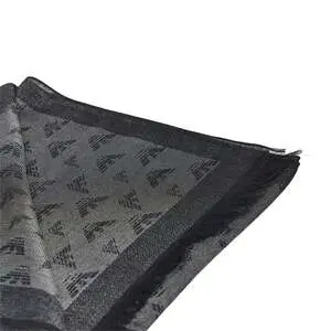 Emporio Armani Viscose-blend Scarf With Eagle Motif
