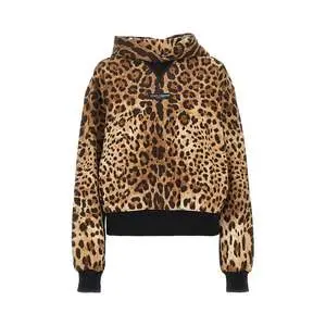 Dolce & Gabbana Leo-print Cotton French Terry Hoodie