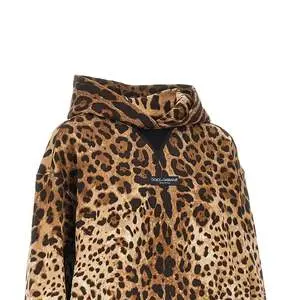 Dolce & Gabbana Leo-print Cotton French Terry Hoodie