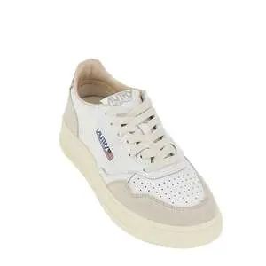 AUTRY Leather And Suede Medalist Low Top Sneakers - White