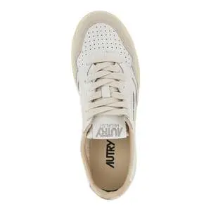 AUTRY Leather And Suede Medalist Low Top Sneakers - White
