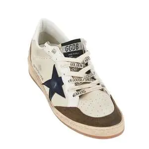 GOLDEN GOOSE Ballstar Leather Sneakers With Contrasting Star Patch