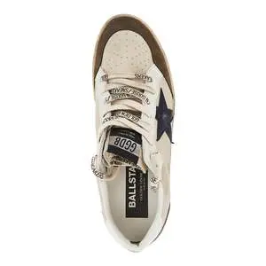 GOLDEN GOOSE Ballstar Leather Sneakers With Contrasting Star Patch
