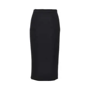 Dolce & Gabbana Stretch Wool Midi Skirt