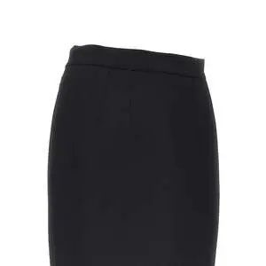 Dolce & Gabbana Stretch Wool Midi Skirt