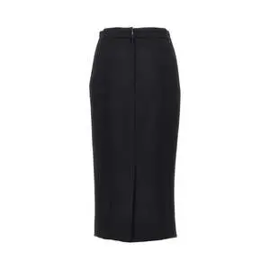Dolce & Gabbana Stretch Wool Midi Skirt