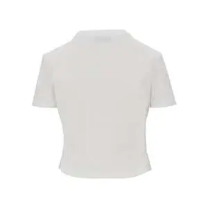 Miu Miu Logo Patch Cropped T-shirt
