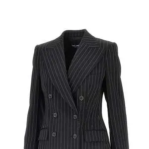 Dolce & Gabbana Pinstriped Wool Double-breasted Jacket