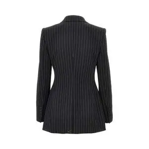 Dolce & Gabbana Pinstriped Wool Double-breasted Jacket