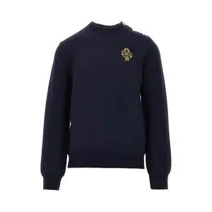 Dolce & Gabbana Wool Sweater With Embroidered Patch