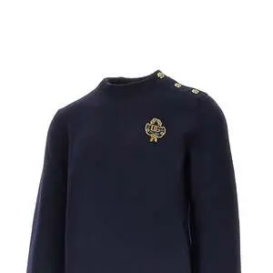 Dolce & Gabbana Wool Sweater With Embroidered Patch