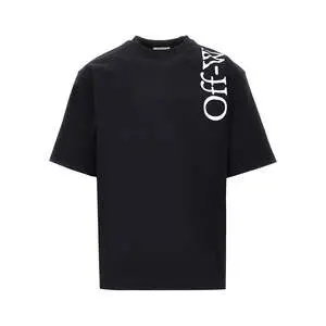 Off-White Vertical Bookih Kate' Cotton T-hirt - Black