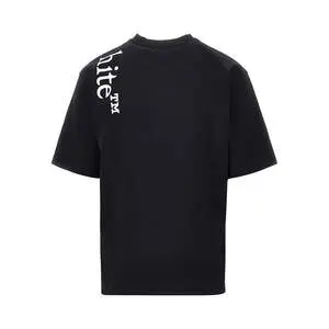 Off-White Vertical Bookih Kate' Cotton T-hirt - Black